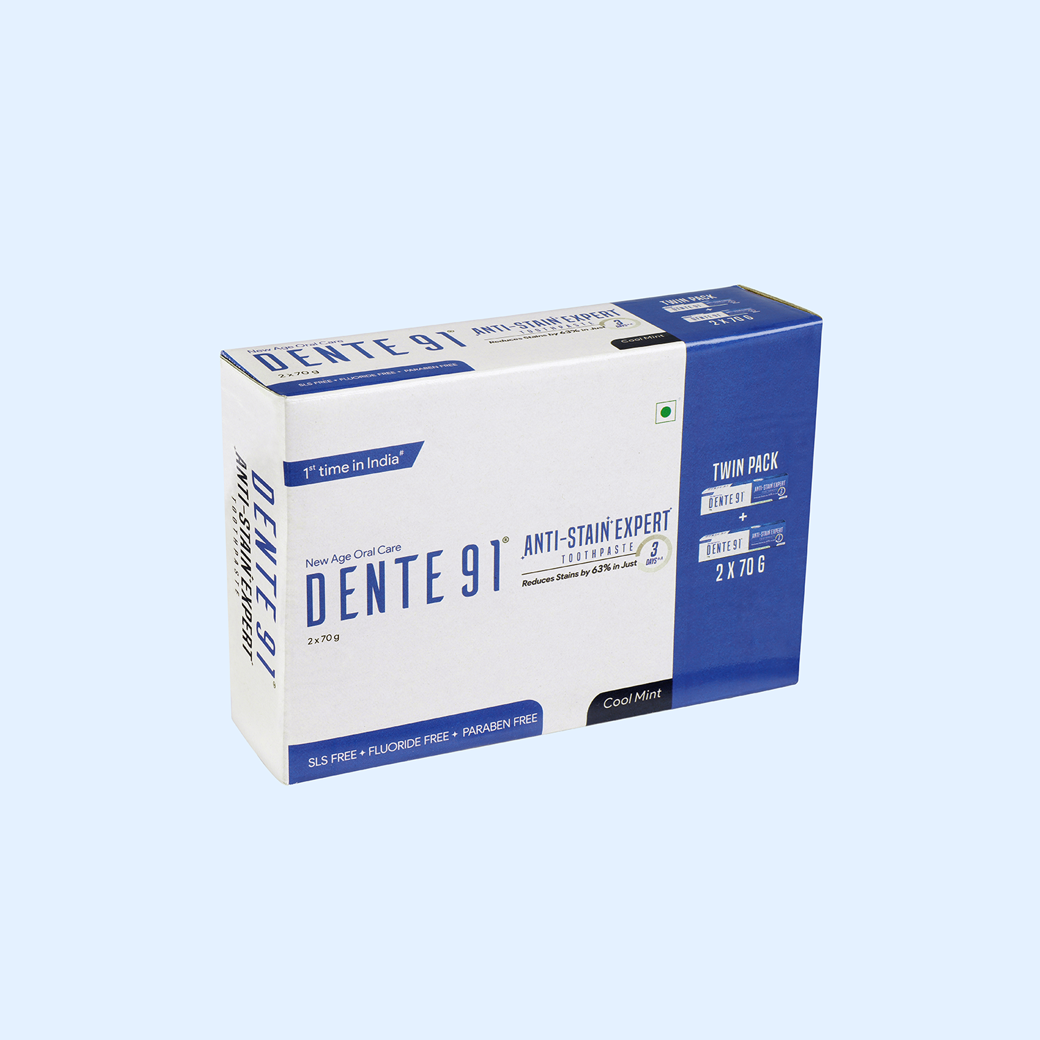 Dente91 Anti-Stain Expert Toothpaste - Stain Removal & Teeth Whitening