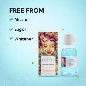 Dente91 Cool Mint Mouthwash - Alchohol Free, Antibacterial, Antifungal